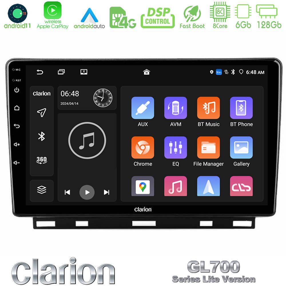 Clarion GL700 Lite Series 8Core Android11 6+128GB Renault Clio 5 2020 ...